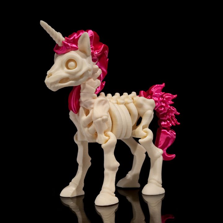 3D Printable Skeleton Unicorn by Stlflix